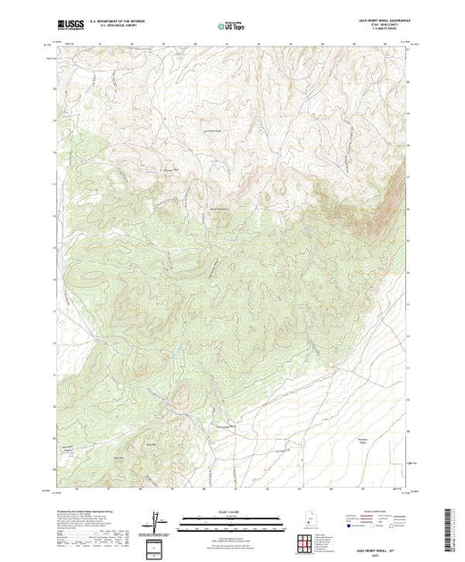 US Topo 7.5-minute map for Jack Henry Knoll UT – American Map Store