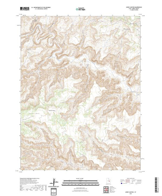 US Topo 7.5-minute map for Jenny Canyon UT – American Map Store