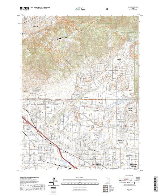 US Topo 7.5-minute map for Lehi UT – American Map Store