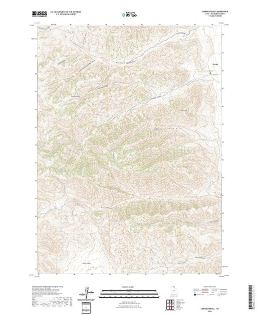 US Topo 7.5-minute map for Limekiln Knoll UT – American Map Store