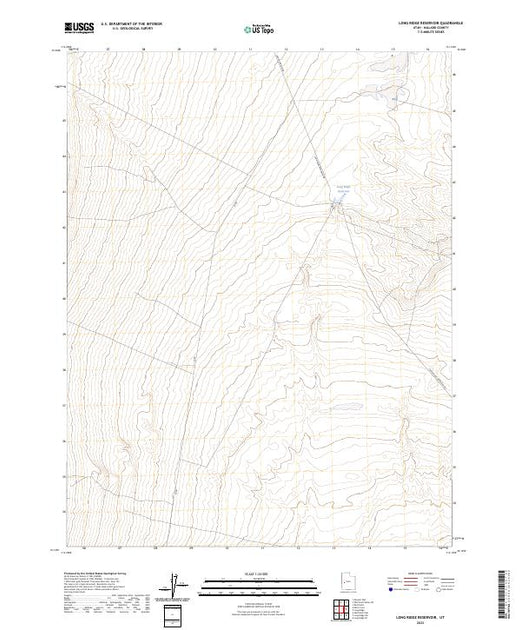 US Topo 7.5-minute map for Long Ridge Reservoir UT – American Map Store
