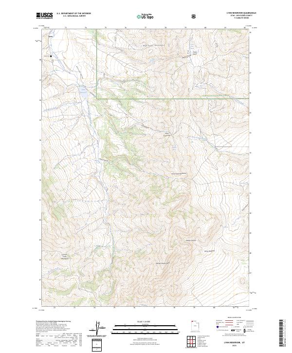 US Topo 7.5-minute map for Lynn Reservoir UT – American Map Store