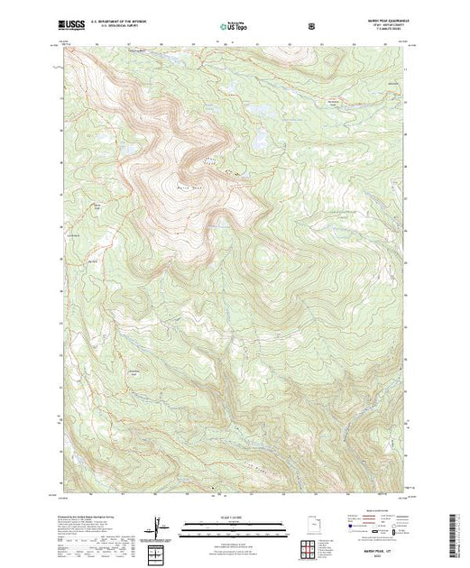 US Topo 7.5-minute map for Marsh Peak UT – American Map Store