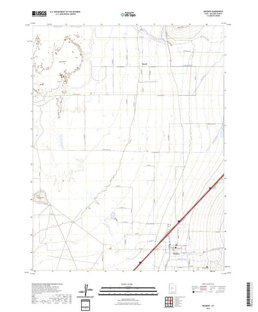 US Topo 7.5-minute map for Meadow UT – American Map Store