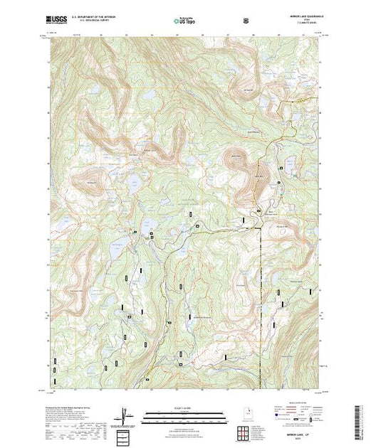 US Topo 7.5-minute map for Mirror Lake UT – American Map Store