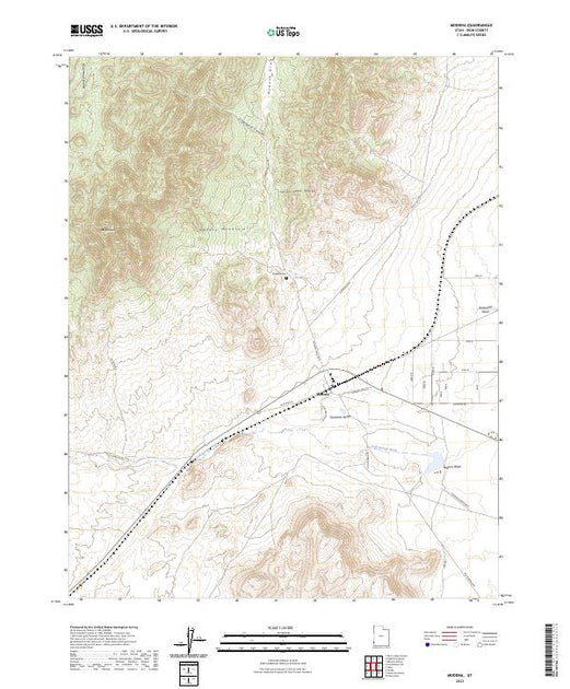 US Topo 7.5-minute map for Modena UT – American Map Store