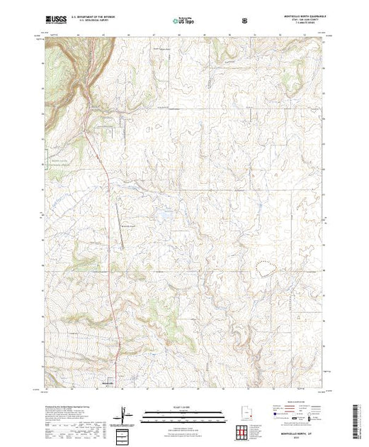 US Topo 7.5-minute map for Monticello North UT – American Map Store