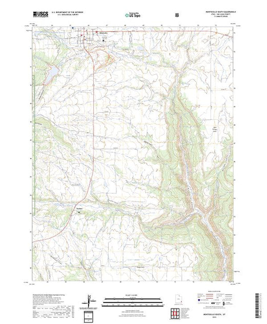 US Topo 7.5-minute map for Monticello South UT – American Map Store