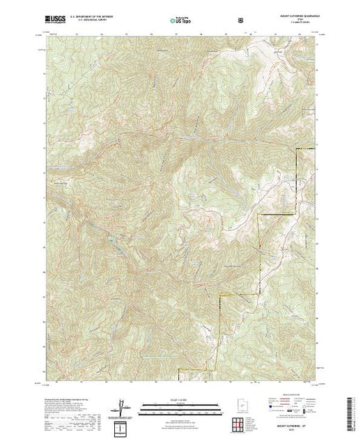 US Topo 7.5-minute map for Mount Catherine UT – American Map Store