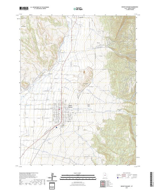 US Topo 7.5-minute map for Mount Pleasant UT – American Map Store