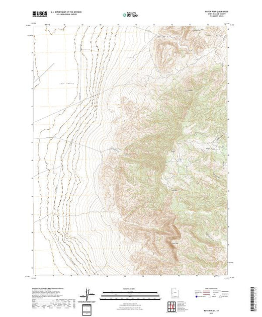 US Topo 7.5-minute map for Notch Peak UT – American Map Store