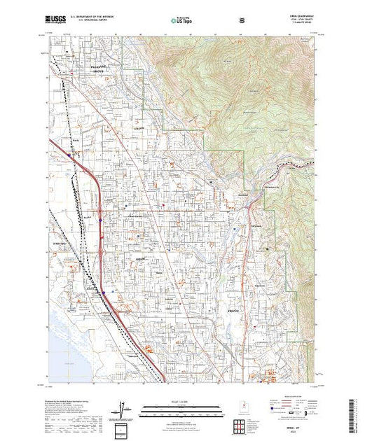 US Topo 7.5-minute map for Orem UT – American Map Store