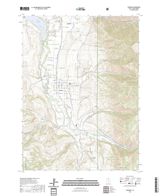 US Topo 7.5-minute map for Paradise UT – American Map Store