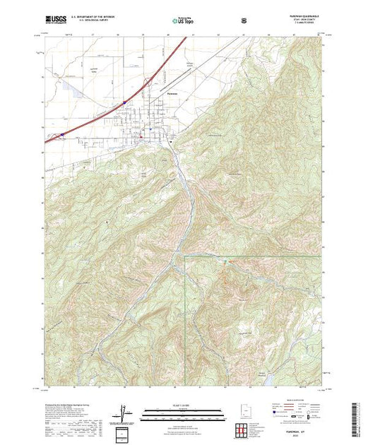 US Topo 7.5-minute map for Parowan UT – American Map Store