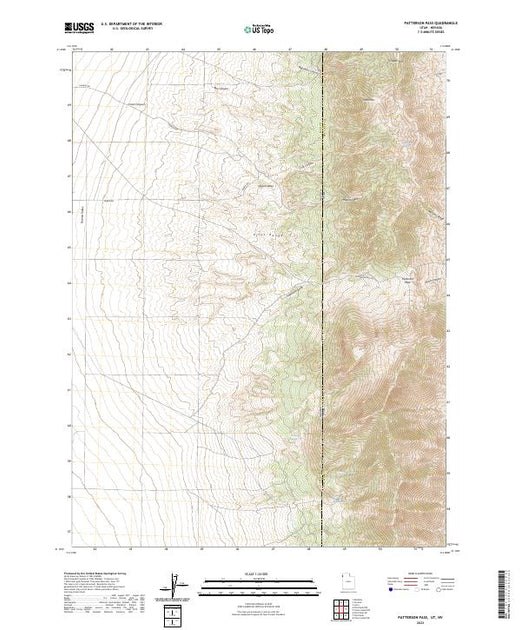 US Topo 7.5-minute map for Patterson Pass UTNV – American Map Store