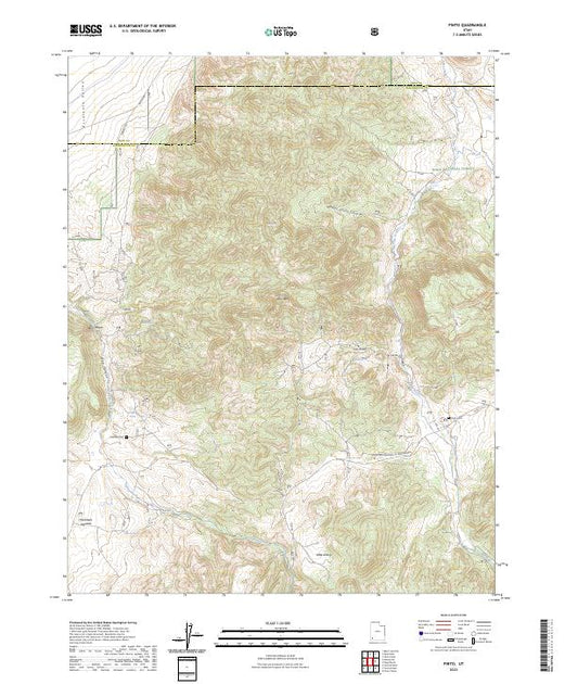 US Topo 7.5-minute map for Pinto UT – American Map Store