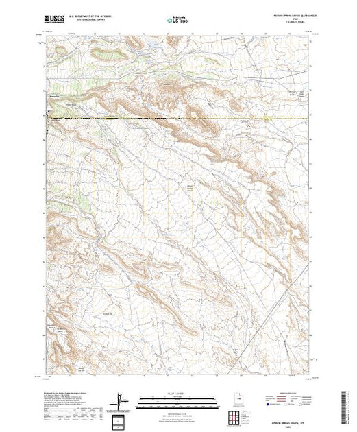 US Topo 7.5-minute map for Poison Spring Bench UT – American Map Store