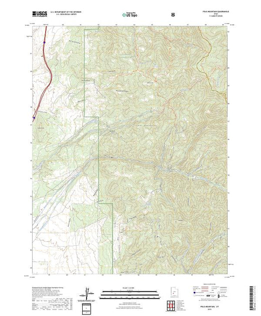 US Topo 7.5-minute map for Pole Mountain UT – American Map Store