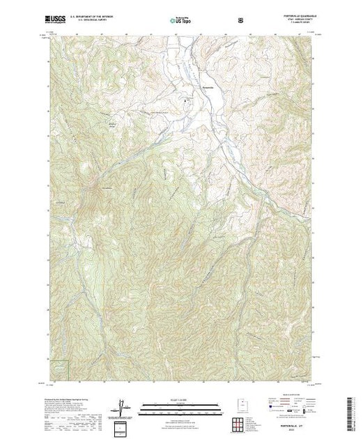 US Topo 7.5-minute map for Porterville UT – American Map Store