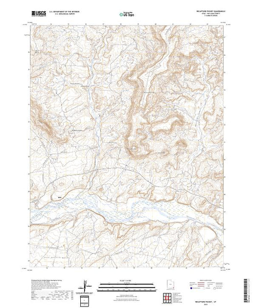 US Topo 7.5-minute map for Recapture Pocket UT – American Map Store
