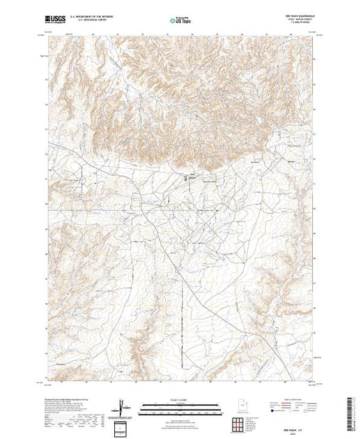 US Topo 7.5-minute map for Red Wash UT – American Map Store