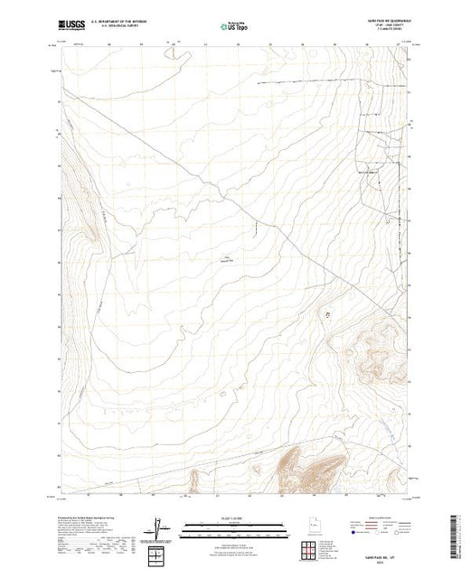 US Topo 7.5-minute map for Sand Pass NE UT – American Map Store