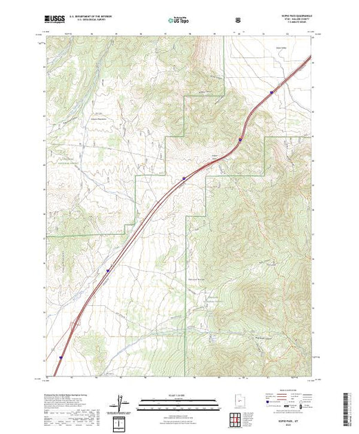 US Topo 7.5-minute map for Scipio Pass UT – American Map Store