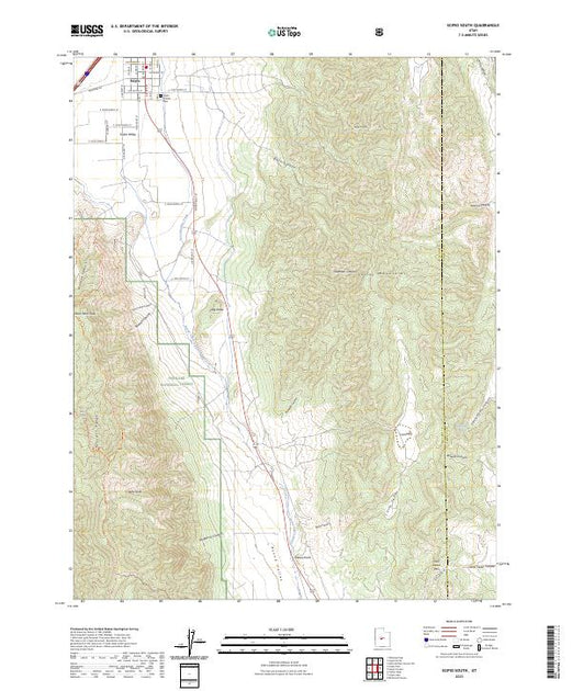 US Topo 7.5-minute map for Scipio South UT – American Map Store