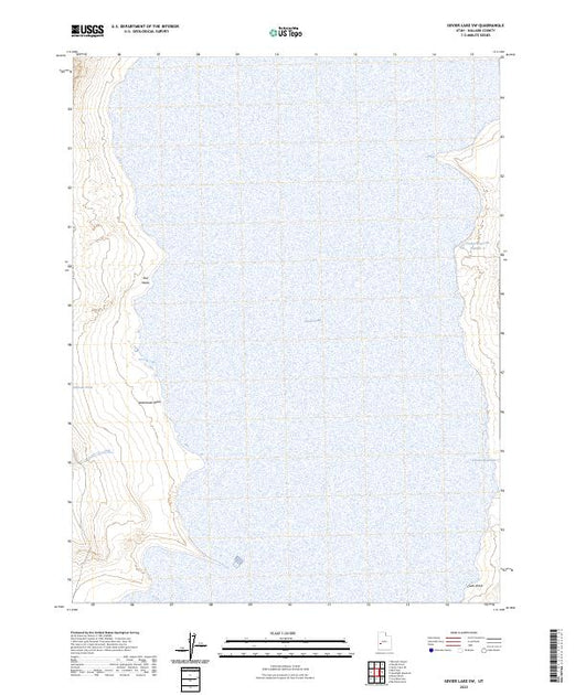 US Topo 7.5-minute map for Sevier Lake SW UT – American Map Store