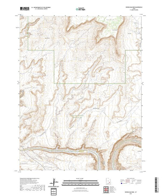 US Topo 7.5-minute map for Sewing Machine UT – American Map Store
