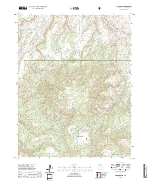 US Topo 7.5-minute map for Shay Mountain UT – American Map Store