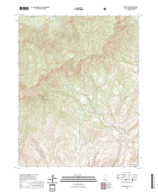 US Topo 7.5-minute map for Signal Peak UT – American Map Store