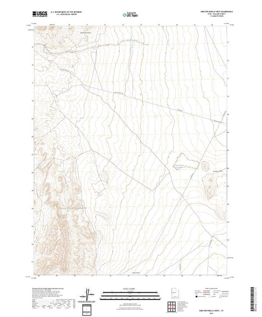 US Topo 7.5-minute map for Smelter Knolls West UT – American Map Store