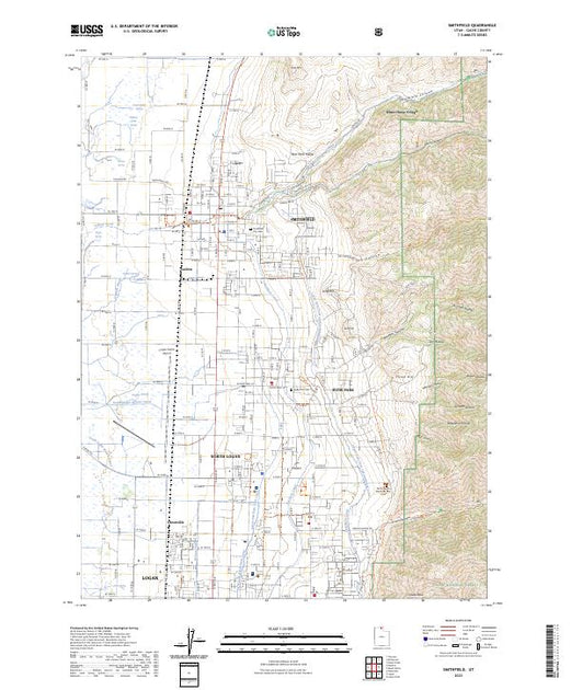 US Topo 7.5-minute map for Smithfield UT – American Map Store