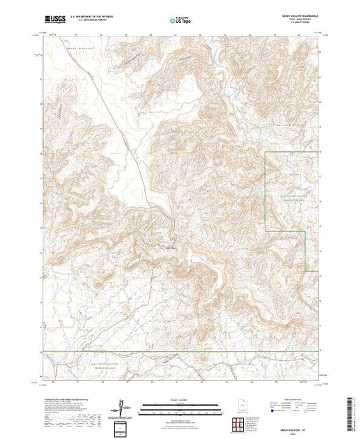 US Topo 7.5-minute map for Smoky Hollow UT – American Map Store