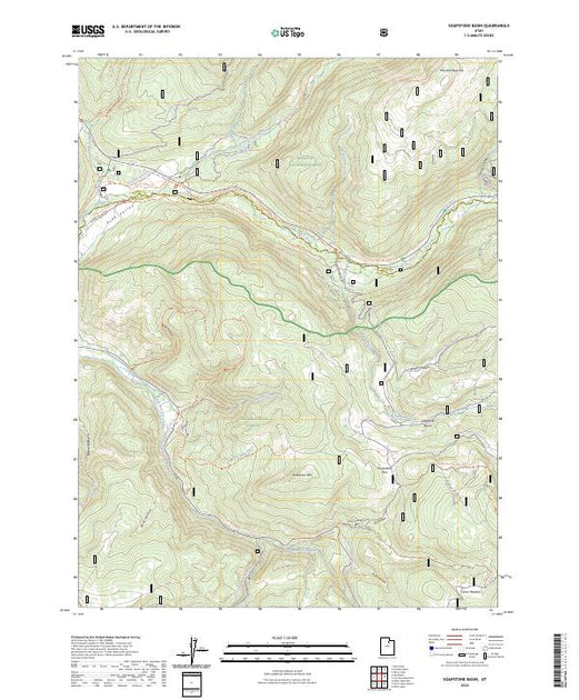 US Topo 7.5-minute map for Soapstone Basin UT – American Map Store