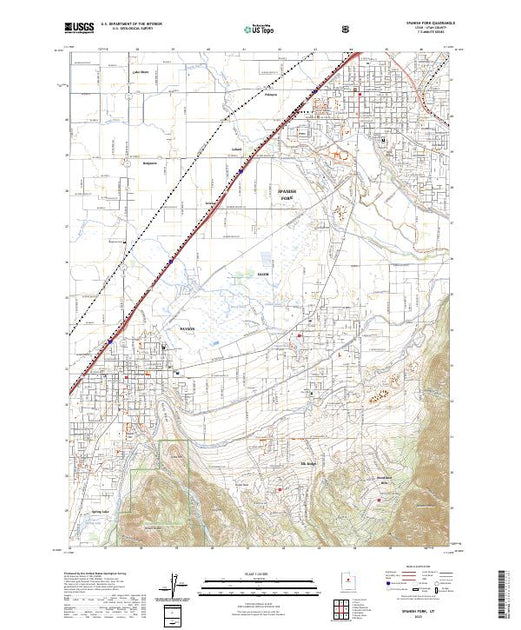 US Topo 7.5-minute map for Spanish Fork UT – American Map Store