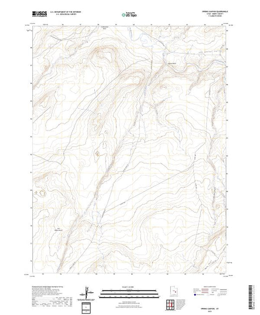US Topo 7.5-minute map for Spring Canyon UT – American Map Store