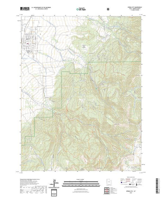 US Topo 7.5-minute map for Spring City UT – American Map Store