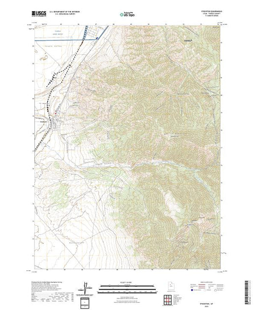 US Topo 7.5-minute map for Stockton UT – American Map Store