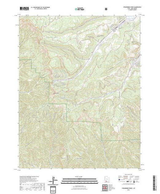 US Topo 7.5-minute map for Strawberry Point UT – American Map Store