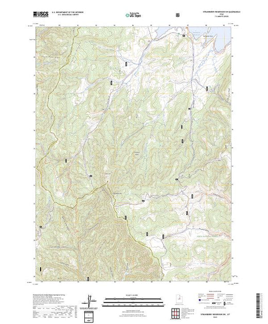 US Topo 7.5-minute map for Strawberry Reservoir SW UT – American Map Store