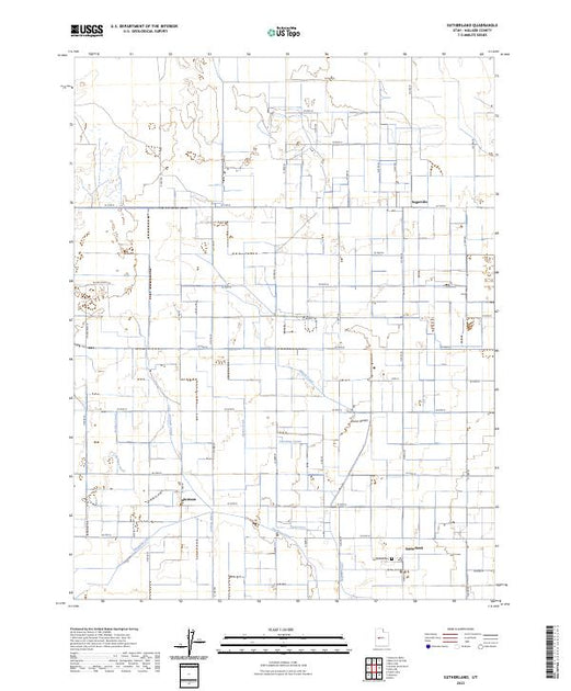 US Topo 7.5-minute map for Sutherland UT – American Map Store