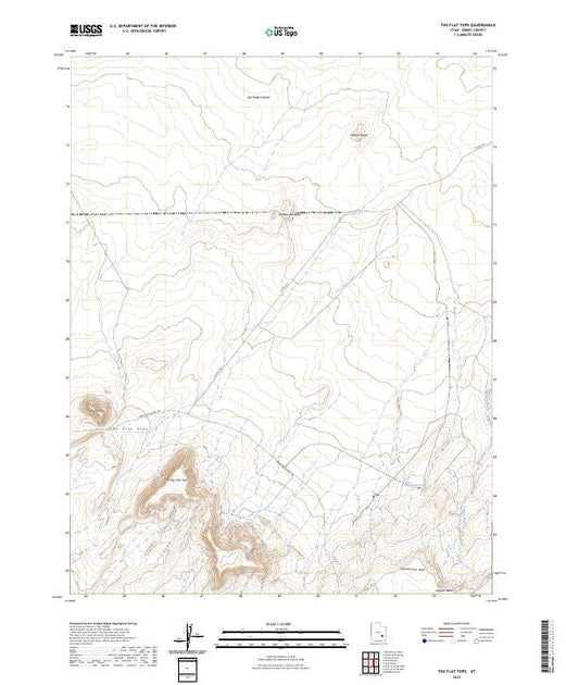 US Topo 7.5-minute map for The Flat Tops UT – American Map Store