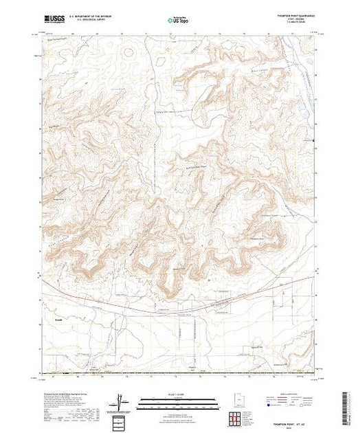 US Topo 7.5-minute map for Thompson Point UTAZ – American Map Store