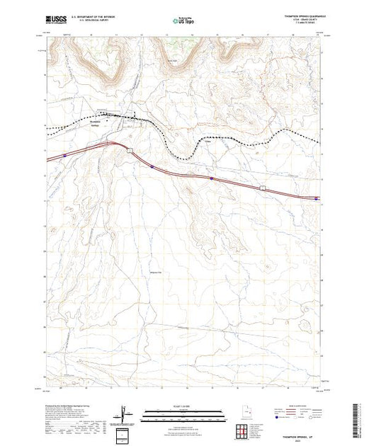 US Topo 7.5-minute map for Thompson Springs UT – American Map Store