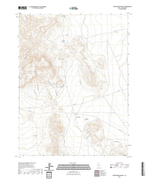 US Topo 7.5-minute map for Topaz Mountain East UT – American Map Store