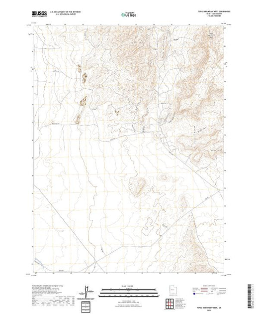 US Topo 7.5-minute map for Topaz Mountain West UT – American Map Store