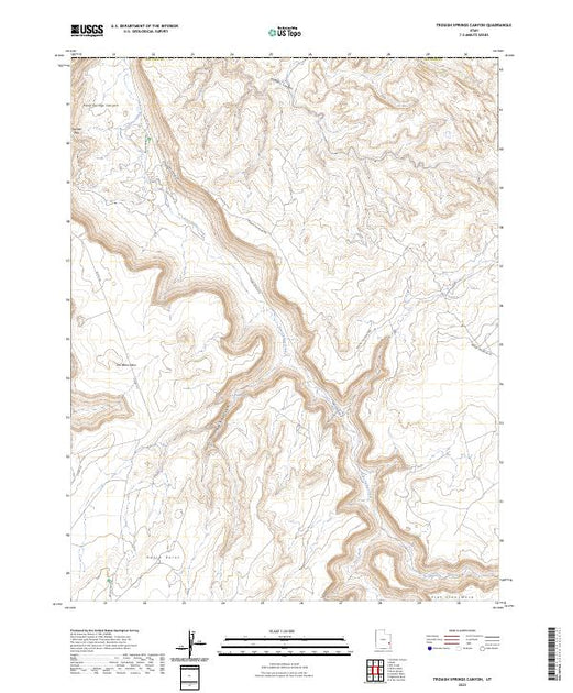 US Topo 7.5-minute map for Trough Springs Canyon UT – American Map Store