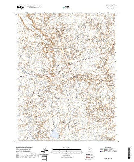 US Topo 7.5-minute map for Vernal SW UT – American Map Store